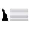 Royal Mouldings 7202 1 in. x 2 in. x 96 in. PVC Rake White Moulding ...