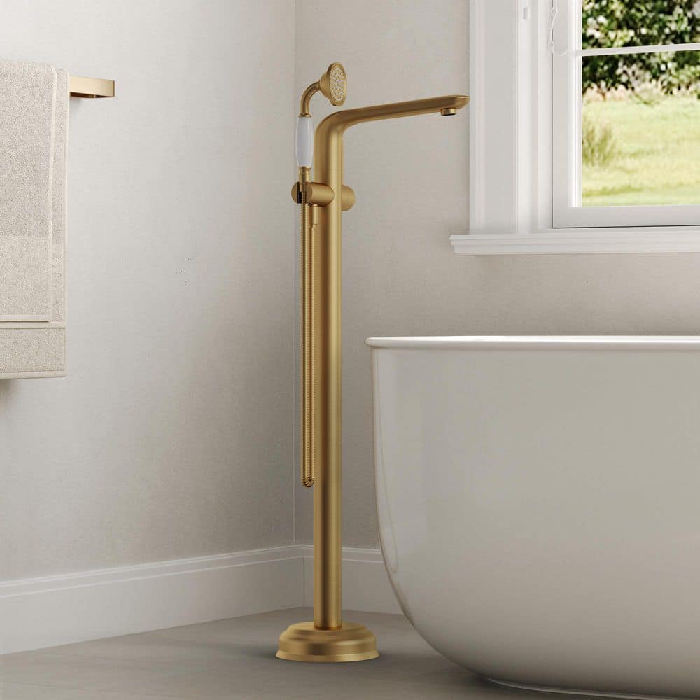EVERSTEIN Single-Handle Claw Foot Freestanding Tub Faucet with Classic ...