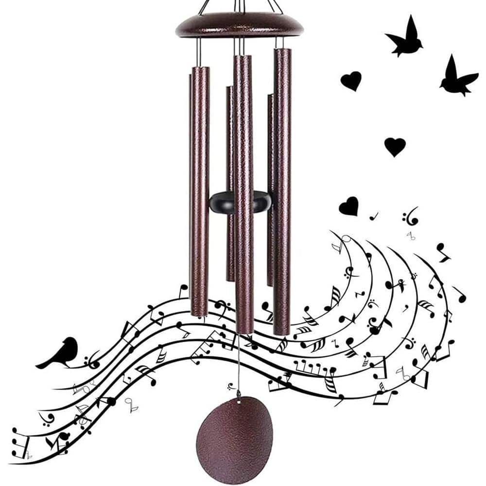 MUMTOP 36 in. Outdoor Metal Wind Chime with Deep Soothing Tone Perfect ...