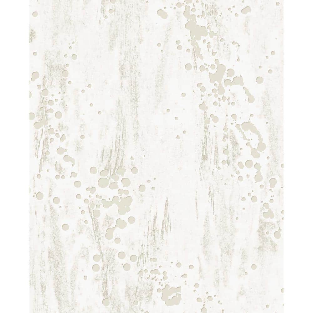 Seabrook Designs 56 sq. ft. Metallic Alabaster Splatter Paper Unpasted ...