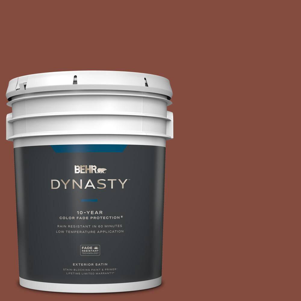BEHR DYNASTY 5 gal. #S160-7 Red Chipotle Satin Enamel Exterior Stain ...
