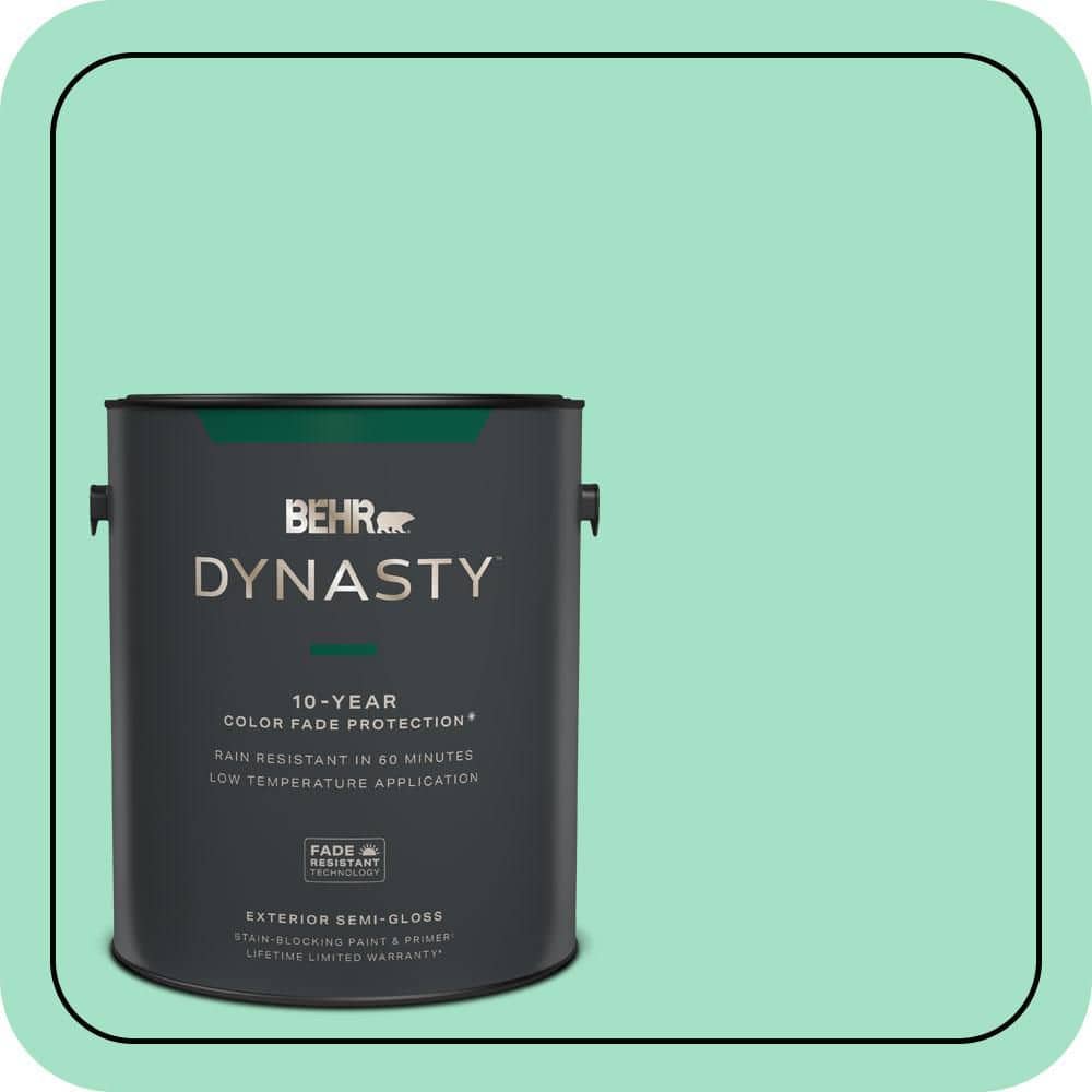 BEHR DYNASTY 1 gal. #470A-3 Reef Green Semi-Gloss Enamel Exterior Stain ...