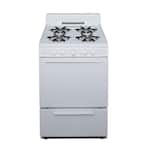 Premier 24 in. 2.97 cu. ft. Freestanding Gas Range in White SCK100OP