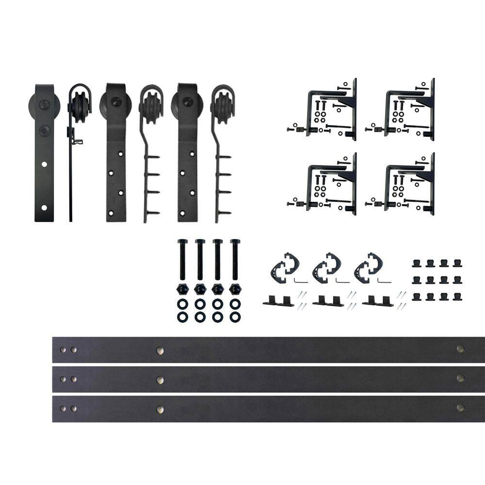 HOMACER 5 ft./60 in. Black Rustic Inverted Bent Triple Track Bypass ...