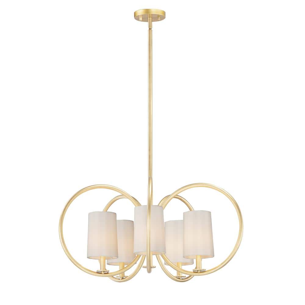 Maxim Lighting Meridian 5-Light Brass Chandelier 25295 - The Home Depot