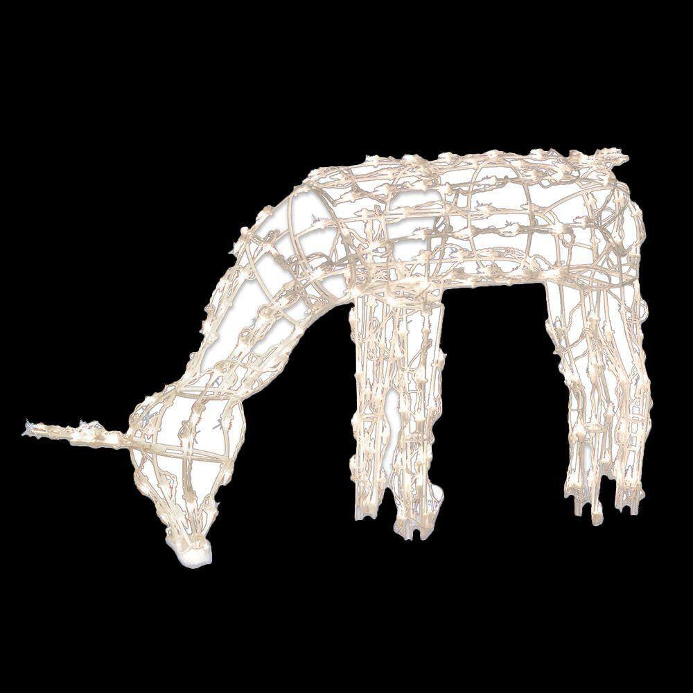 39 in. 150-Light Feeding Doe Sculpture Wireframe 46-240-00 - The Home Depot