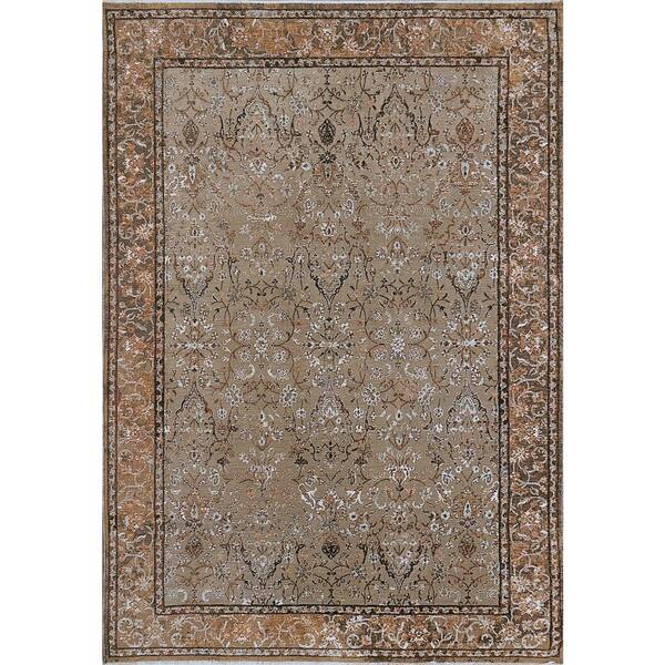 Dynamic Rugs Cullen 3 ft. X 5 ft. Taupe/Brown Oriental Indoor Area Rug ...