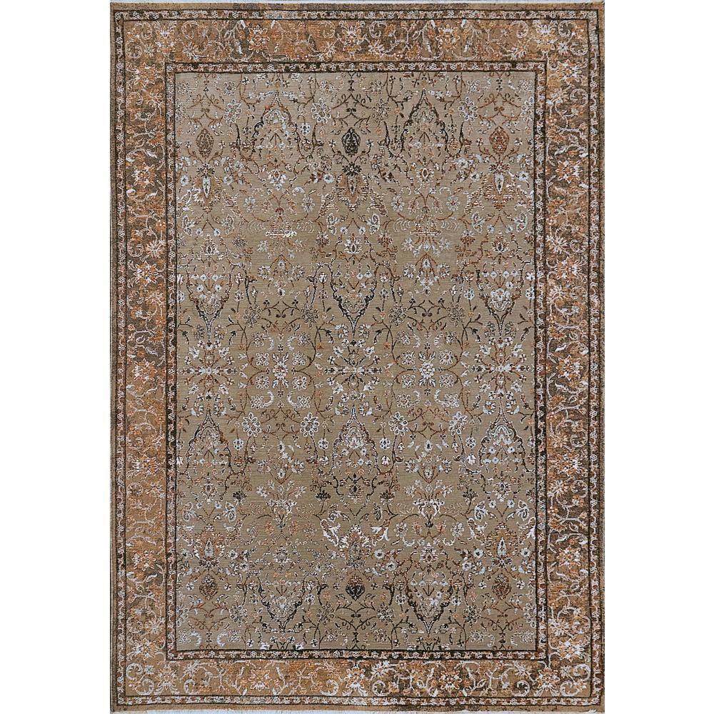 Dynamic Rugs Cullen Taupe/Brown 2 ft. X 7 ft. 5 in. Oriental Indoor ...