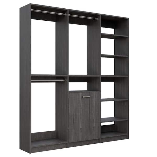 MODULAR CLOSETS Alto Laundry Room 102 in W Grey Double Hang, Hang with ...