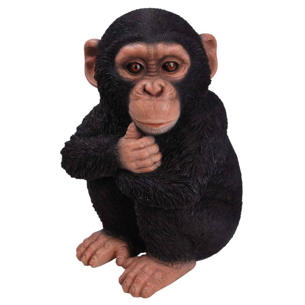 HI-LINE GIFT LTD. Monkey Baby Sitting Statue 87805 - The Home Depot