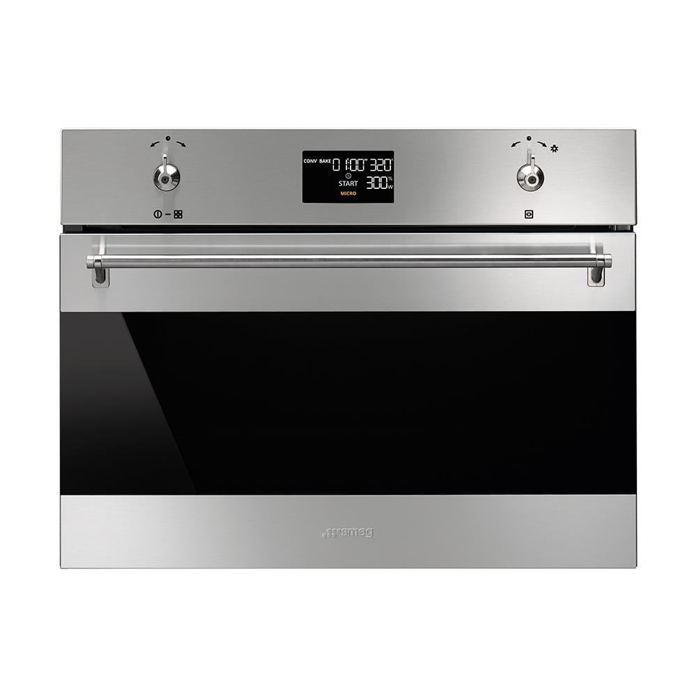 smeg Classic 24 in. Wall Oven & Microwave Combo in. Stainless Steel ...
