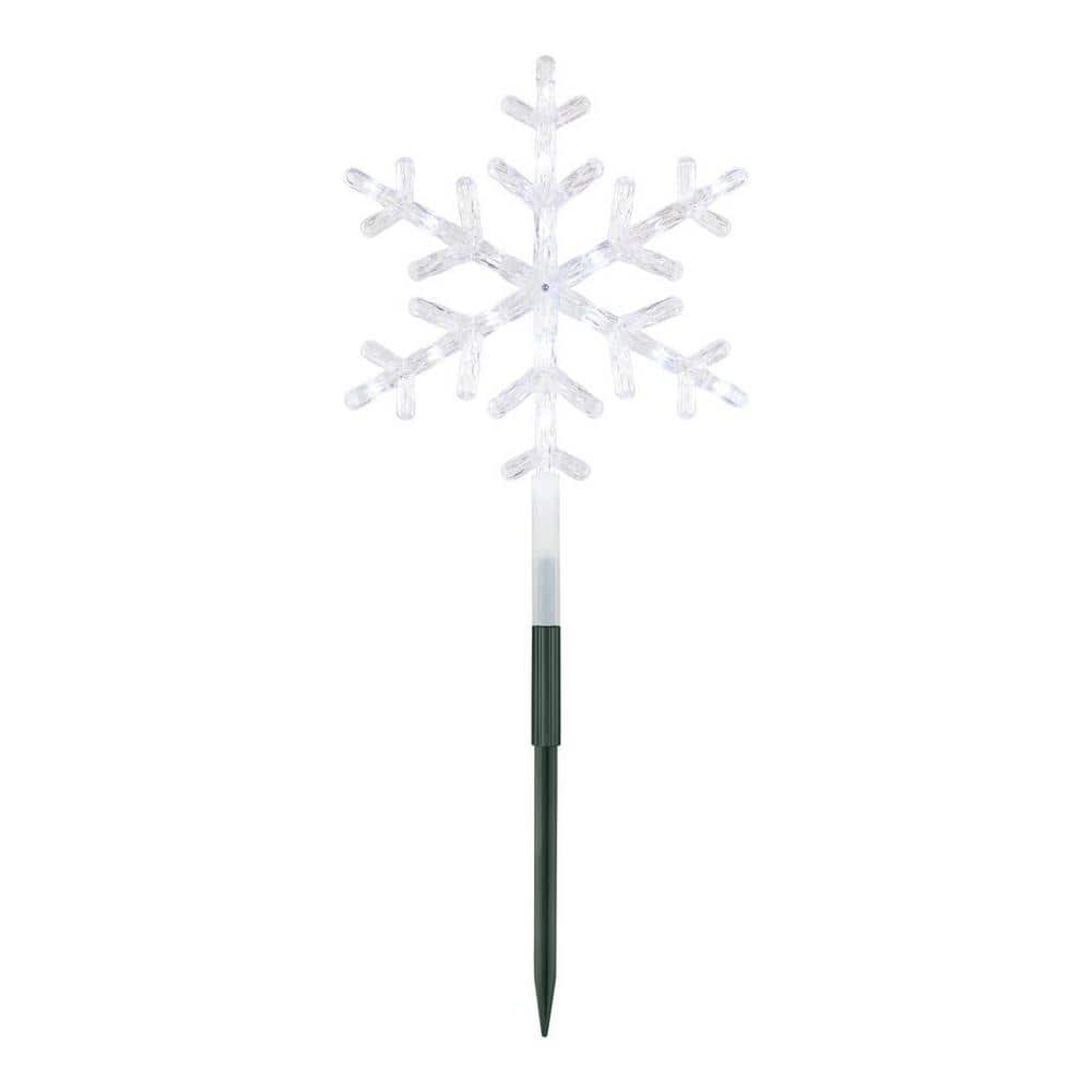 Philips Phillips 4 Count Snowflake Lawn Stakes 22SS44239 - The Home Depot