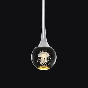 Oaks Aura Brillio 1-Light Chrome Elegant 6.7 in. Crystal Pendant Light ...