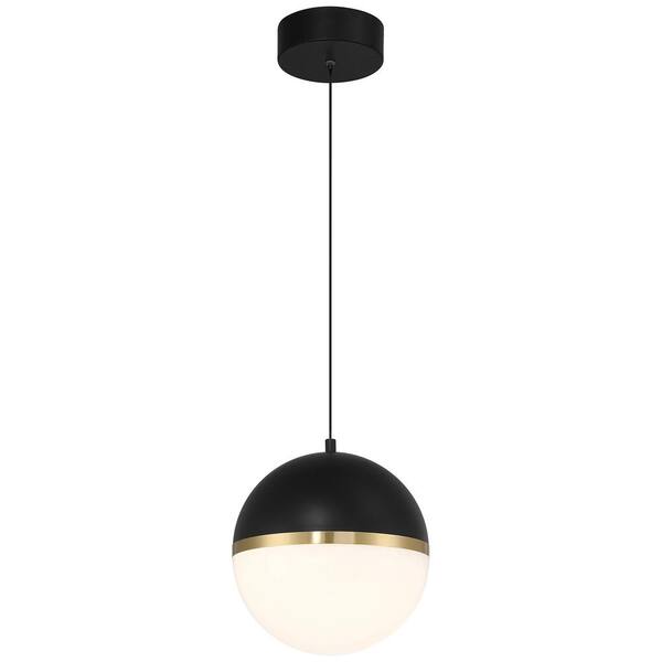 Access Lighting Unity 15-Watt 1-Light Black Shaded Integrated LED Pendant Light 23946LEDD-BWA ...