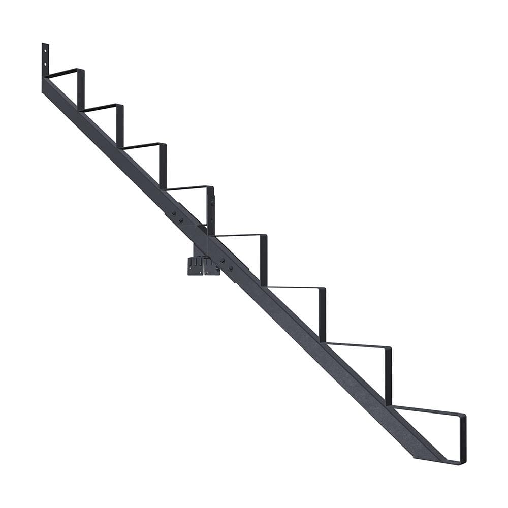 PEAK 8-Step Steel Stair Riser (Stringer) and Connector Kit in Matte ...