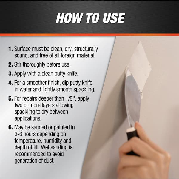 DAP Ready-to-Use 32 oz. White Vinyl Spackling (6-Pack) 7079812132 - The ...