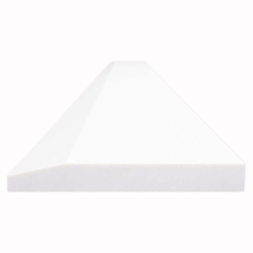 MSI Bright White 5 in. x 30 in. Polished Engineered Marble Single ...