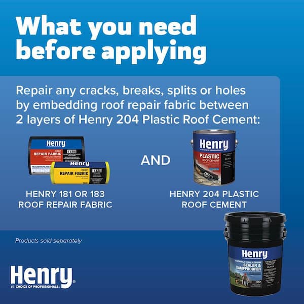 Henry 107 Asphalt Emulsion Sealer and Dampproofer Black Roof Coating 4. ...