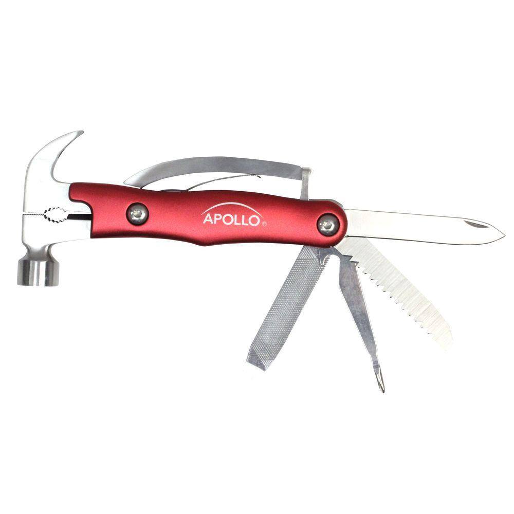 Apollo 9-In-1 Multi Hammer Red DT2191RE - The Home Depot
