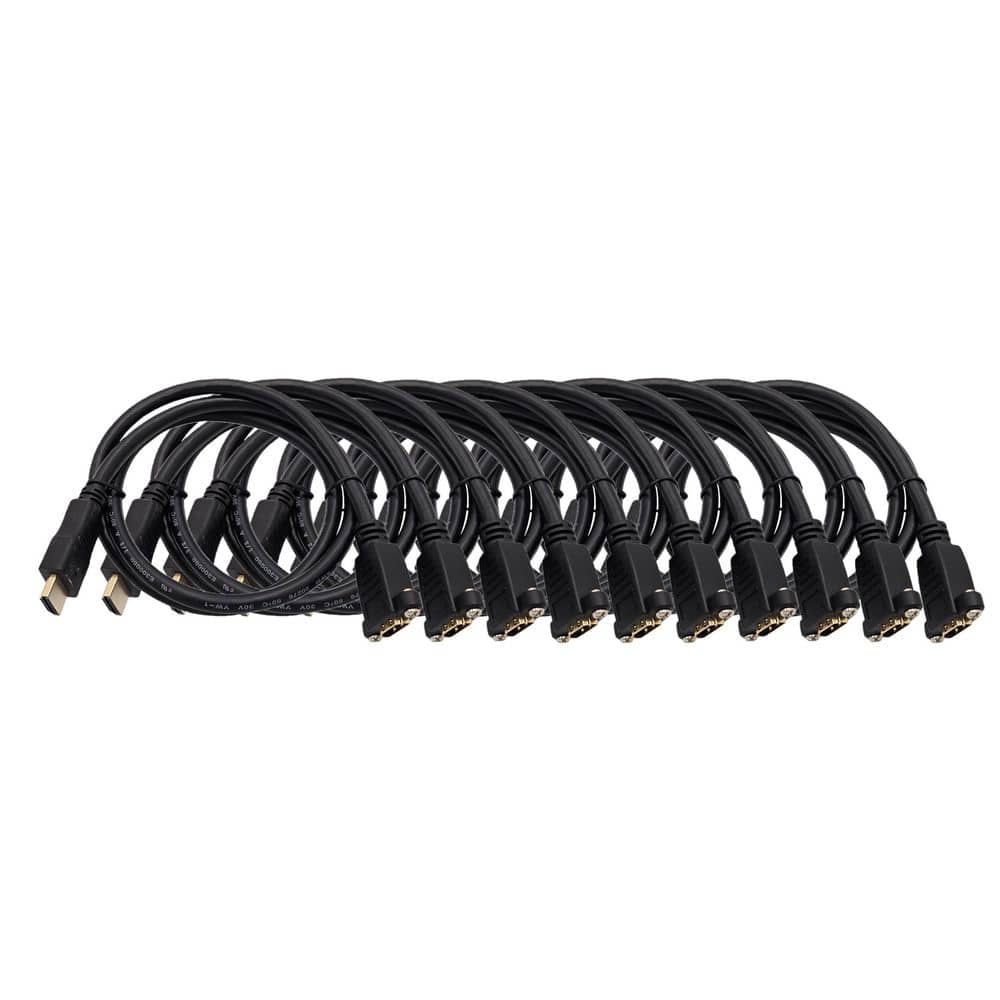 Micro Connectors, Inc 6 ft. HDMI Panel Mount Type Extension 28AWG ...