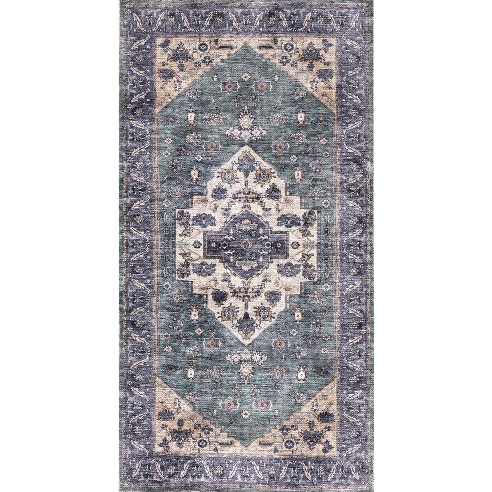 Nourison Brilliance Machine Washable doormat 2 ft. x 4 ft. Vintage ...