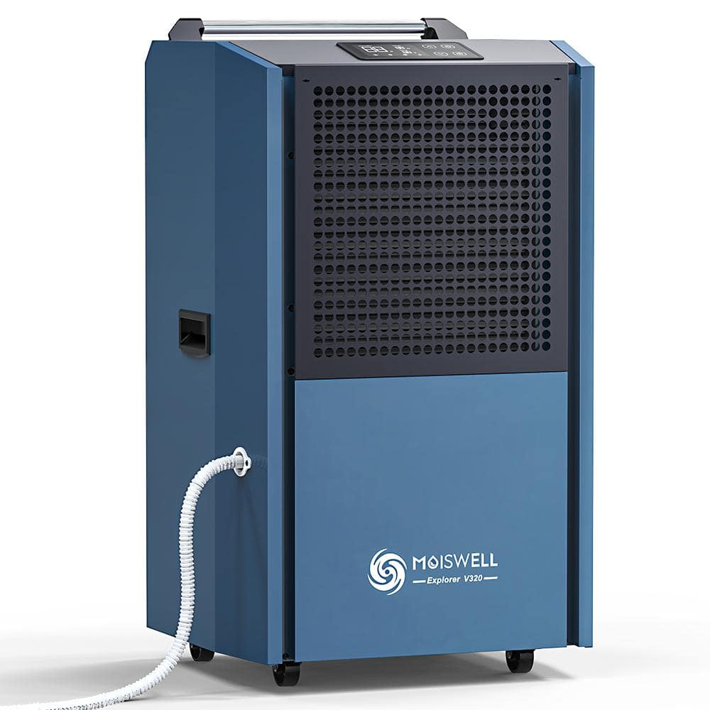 Moiswell 305 pt. 9,500 Sq. Ft. Bucket Less Commercial Dehumidifier with ...