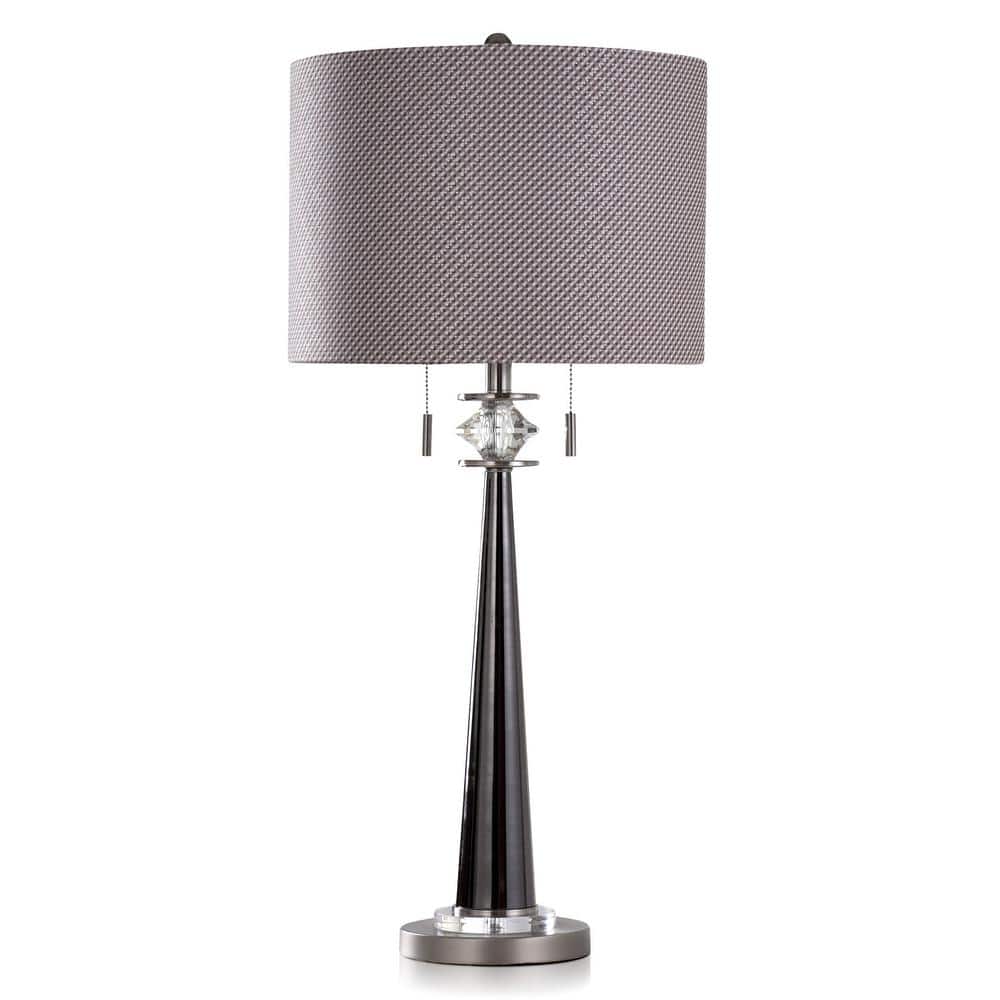 StyleCraft Gemma 34 in. Gunmetal, Silver, Clear Lamp L319777DS - The ...