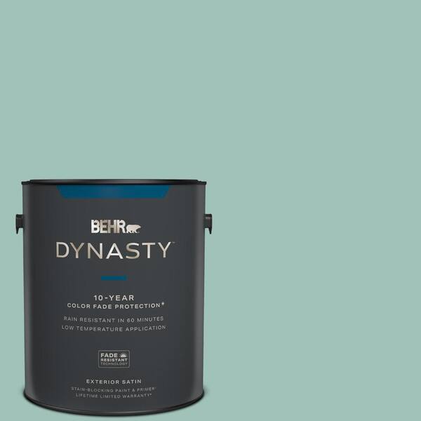 BEHR DYNASTY 1 gal. #MQ6-36 Cascade Green Satin Enamel Exterior Stain ...
