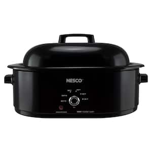 Nesco 18 qt. Silver Roaster Oven with Porcelain Cookwell MWR18-47 - The ...