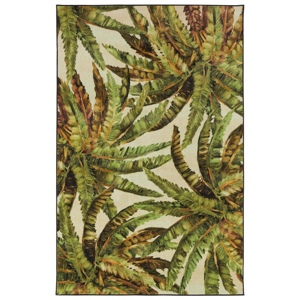 Mohawk Home Verde Palm Green 5 ft. x 8 ft. Tropical Area Rug 048578 ...