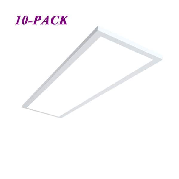 NuWatt 2 ft. x 4 ft. Surface Mount Integrated LED Panel, 120-277V, 3CCT ...