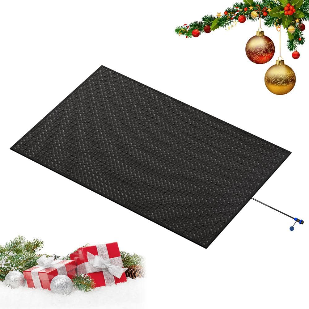BOZTIY 5 ft. x 36 in. Heated Snow Melting Mats Outdoor Anti-Slip Heated ...