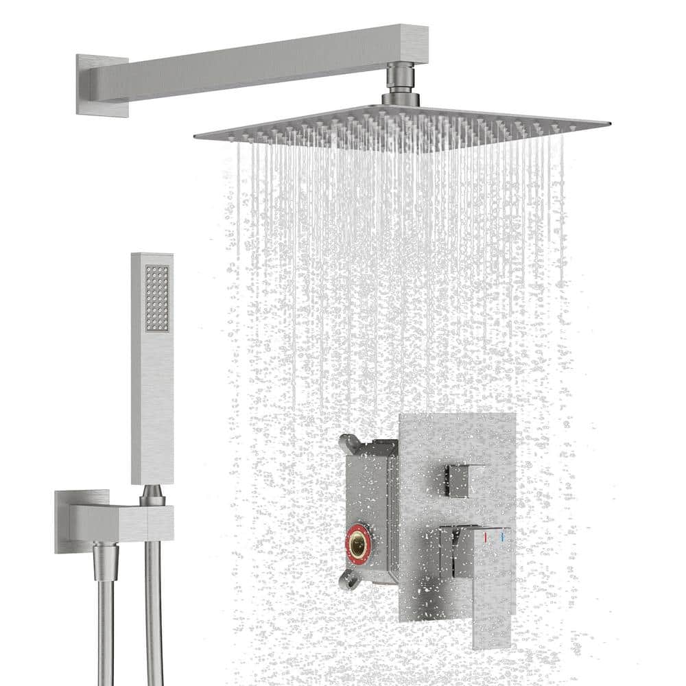 GIVING TREE Single-Handle 2-Spray Patterns 12 in. Wall Mount Shower ...