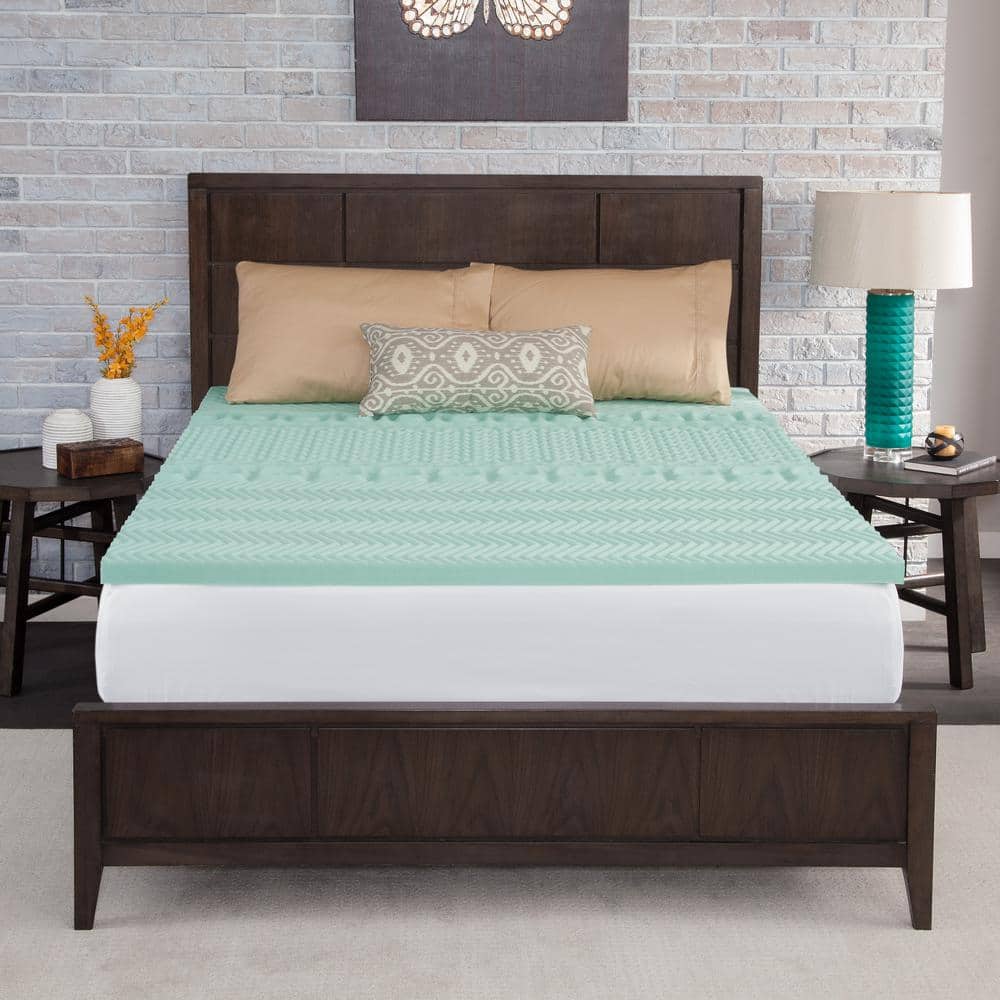 Dream Serenity EcoZone 4 in. Full Memory Foam Mattress Topper 70.2103 ...