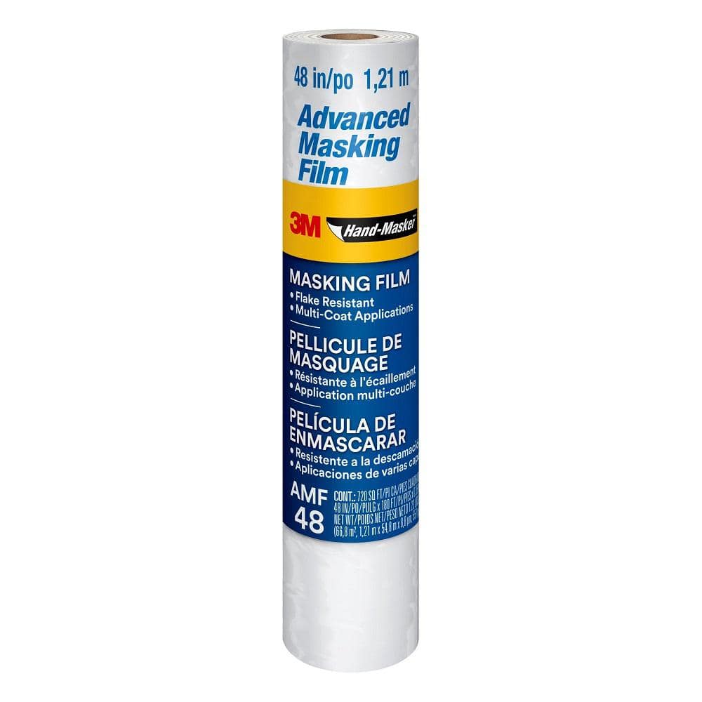 3M Hand-Masker 4 ft. x 180 ft. Clear Advanced Masking Film (Plastic ...