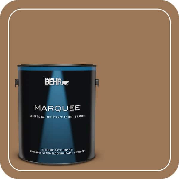 BEHR MARQUEE 1 gal. #PPU4-02 Coco Rum Satin Enamel Exterior Paint ...