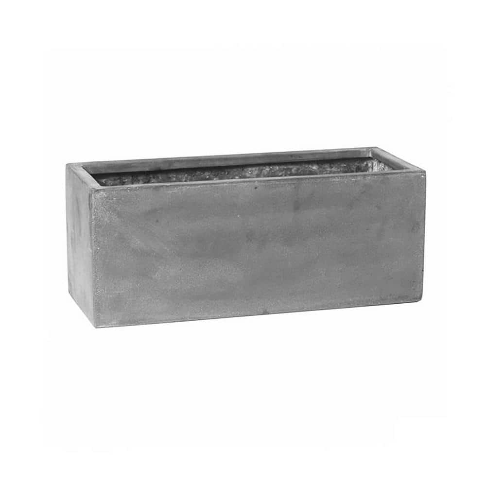 Vasesource Carlo 8 in. x 8 in. x 20 in. Cement Fiberstone Planter ...