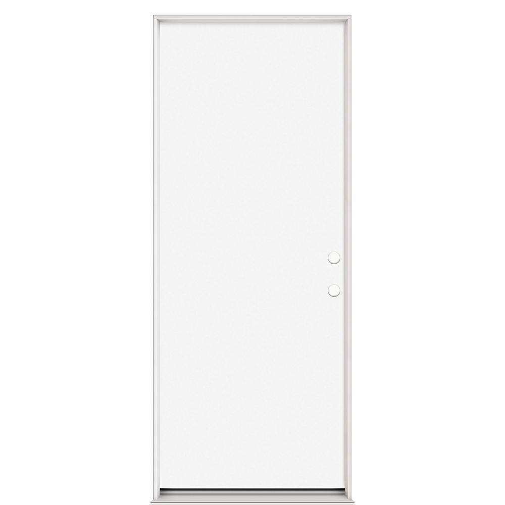 Masonite 30 in. x 80 in. Left-Hand/Inswing 20M Fire-Rated Flush Primed ...