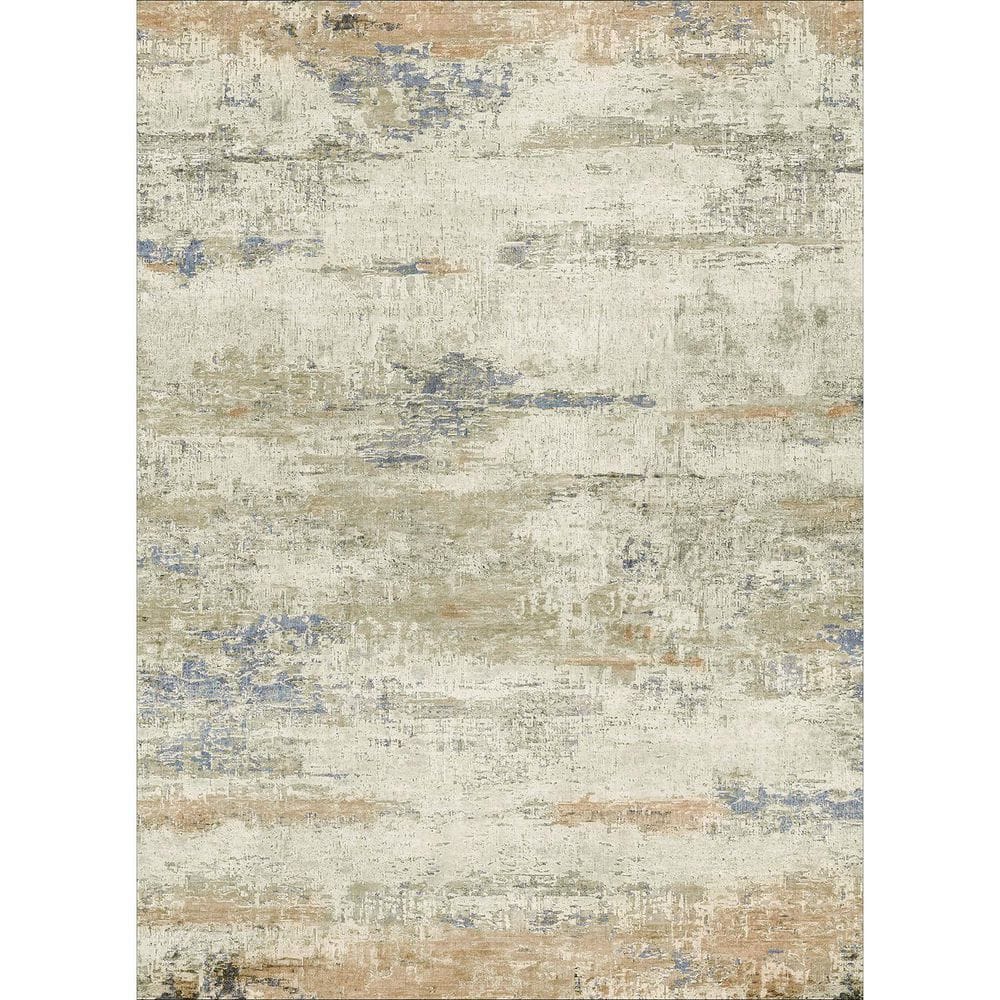 HaiiMeid Sea Brown 5 ft. x 7 ft. Modern Abstract Washable Area Rug ...
