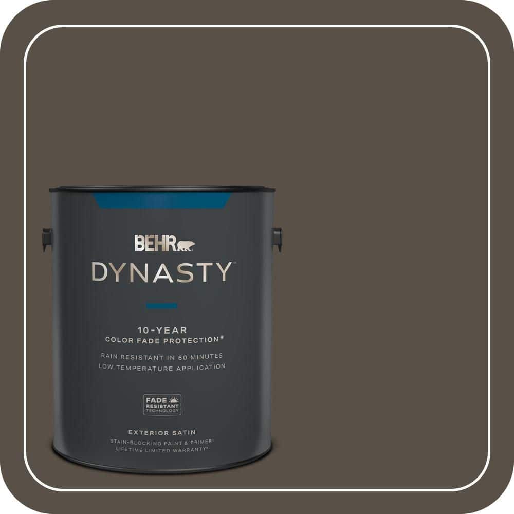BEHR DYNASTY 1 gal. #N360-7 Potting Soil Satin Enamel Exterior Stain ...