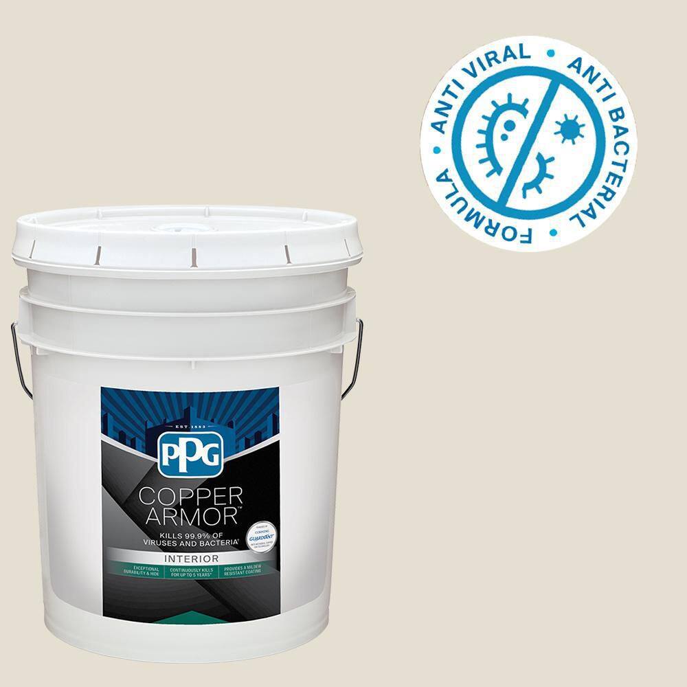 COPPER ARMOR 5 gal. PPG1097-2 Southern Breeze Semi-Gloss Antiviral and ...