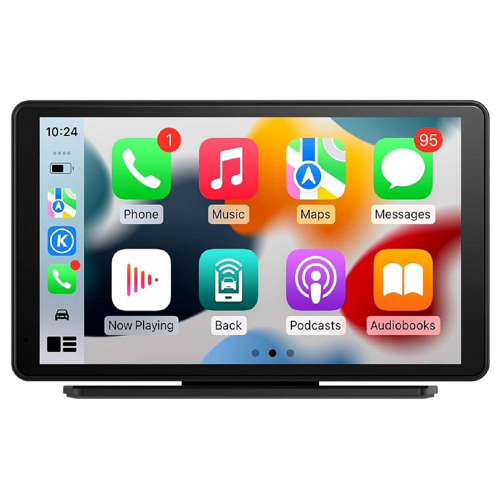 Etokfoks 7 in. Portable Carplay Screen for Car with 2.5K Dash Cam Apple ...