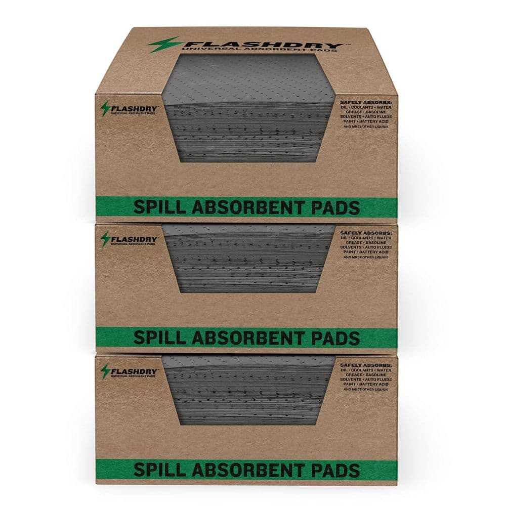 FLASHDRY 17.5 in. x 13.5 in. x 2mm Universal Spill Absorber Pads with ...