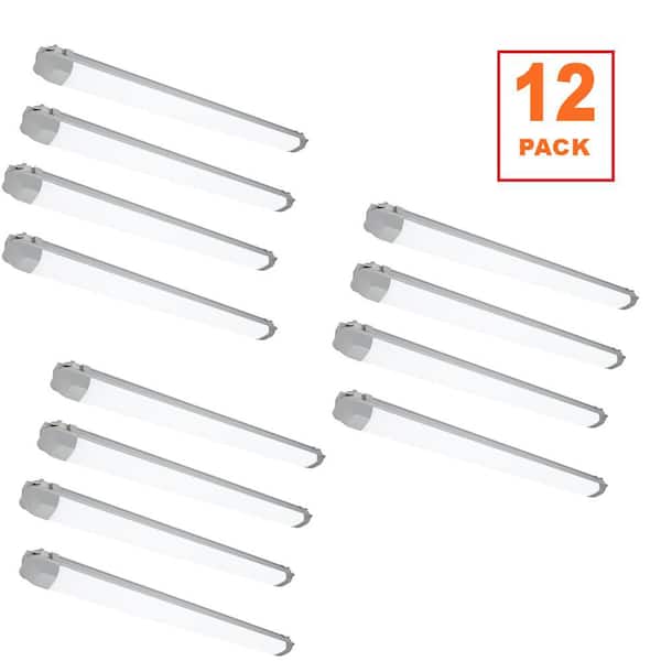 Commercial Electric 12-Pack 4 ft. 64-Watt Equivalent Vapor Tight ...
