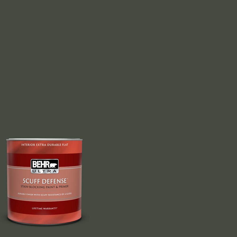 BEHR ULTRA 1 qt. #BXC-12 Deep Forest Extra Durable Flat Interior Paint ...