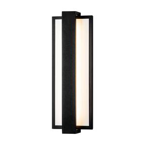 RRTYO Jaqai Black Modern Cylinder Integrated LED IP54 Outdoor Hardwired ...
