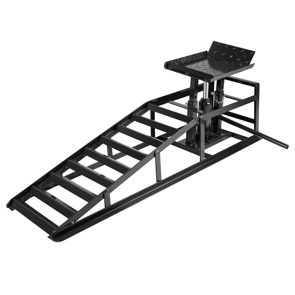MYWISH Hydraulic Steel Car Service Ramps 5-Ton High-Lift Auto Ramps ...
