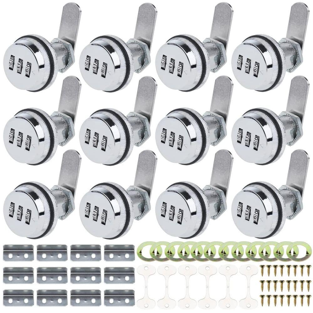 Wudkey 1-1/8 in. Cylinder Coded Cabinet Security Lock, Metal Bright ...