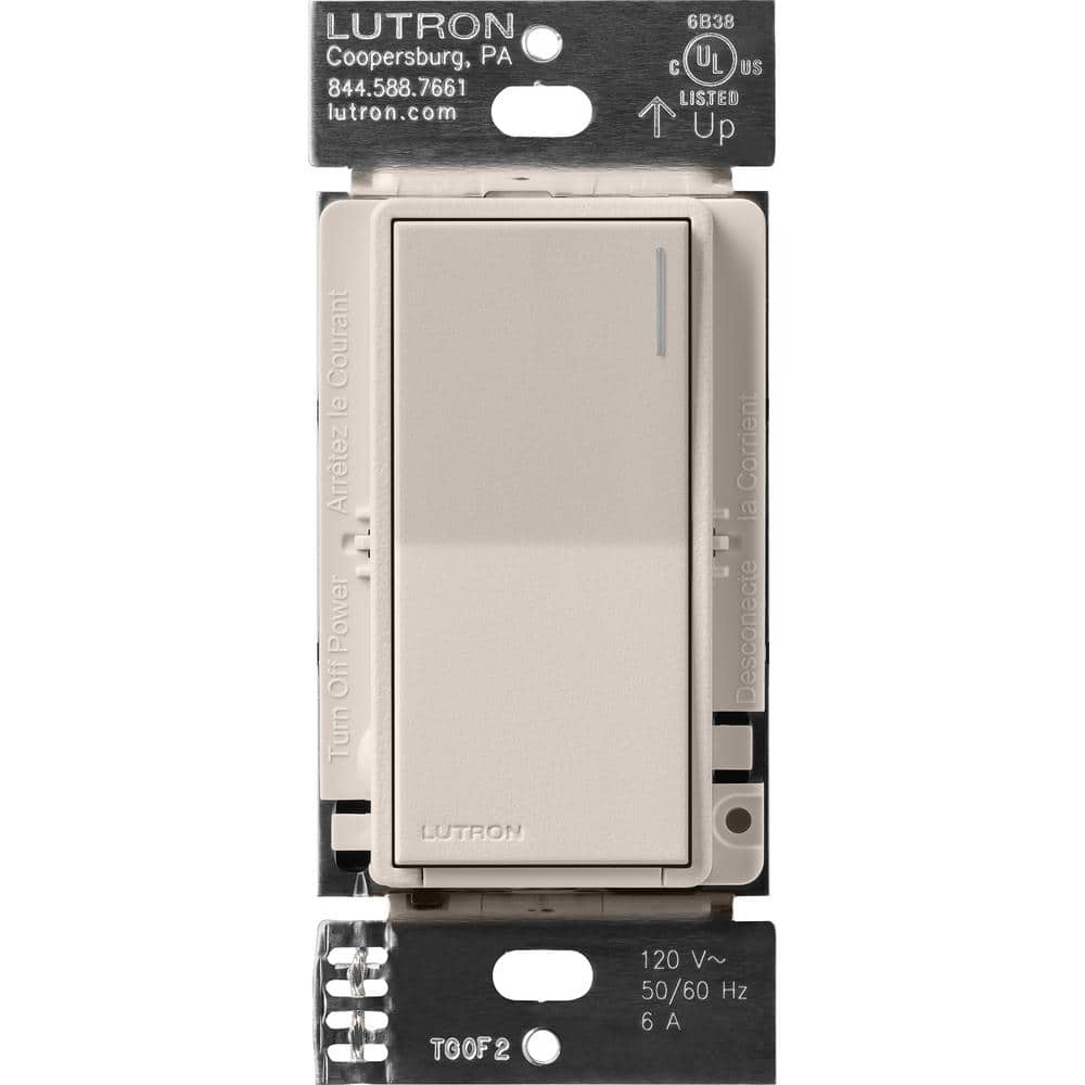 Lutron Sunnata Switch, for 6A Lighting or 3A 1/10 HP Motor, Single Pole ...