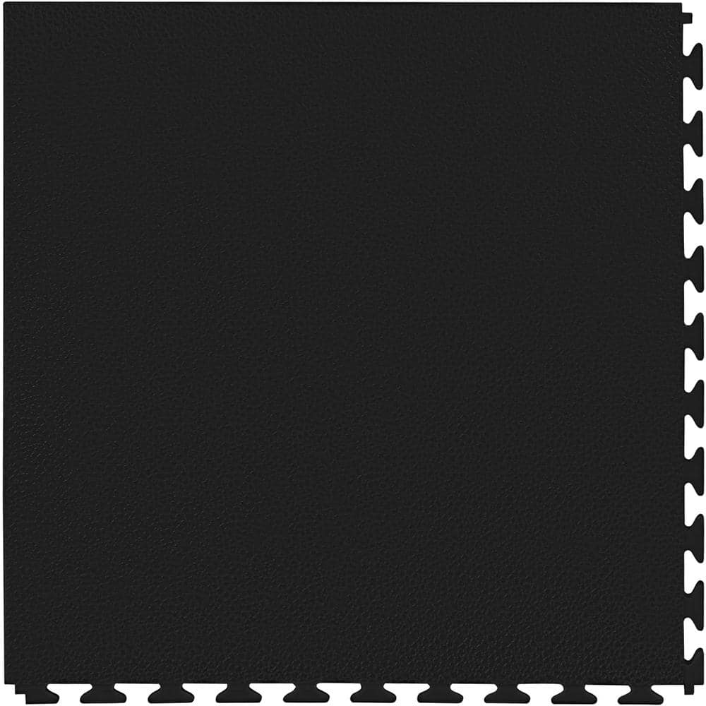 FLOORINGINC Nitro Smooth Fle x PVC Garage Floor Tiles, Black, 20.5 in ...